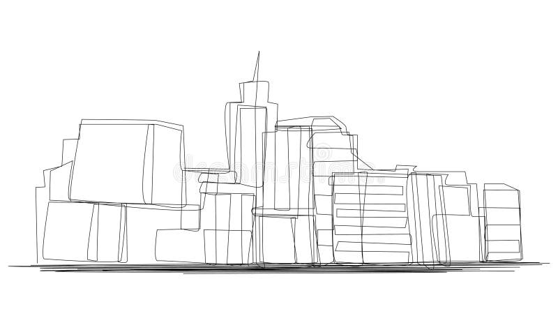 One Line Art. One Continues Line Art Stock Illustration - Illustration ...