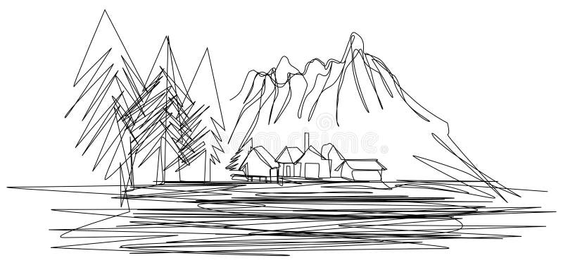 One-line Art. One Continues Line Art Stock Illustration - Illustration ...