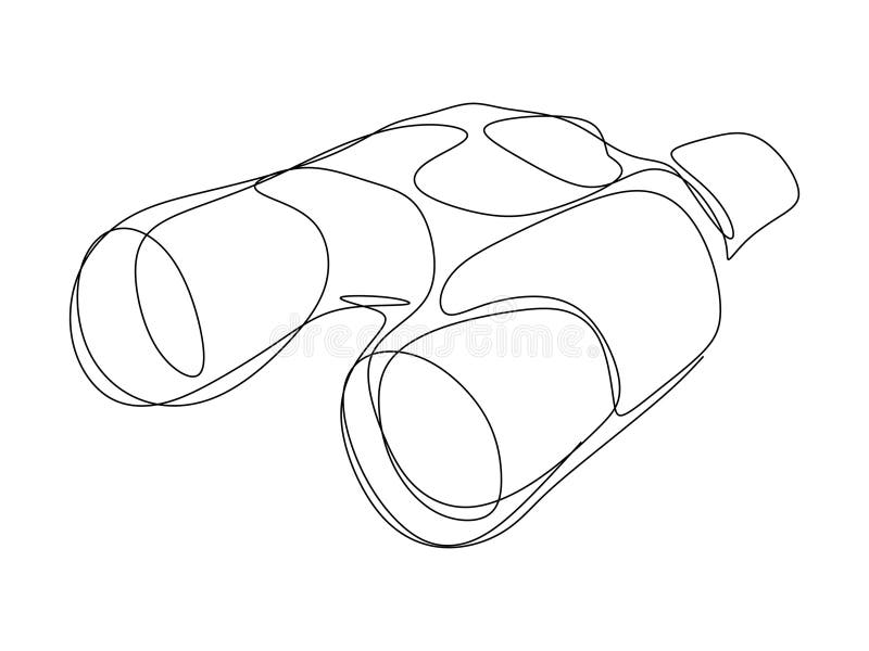 Binoculars Woman Line Drawing Stock Illustrations – 37 Binoculars Woman ...