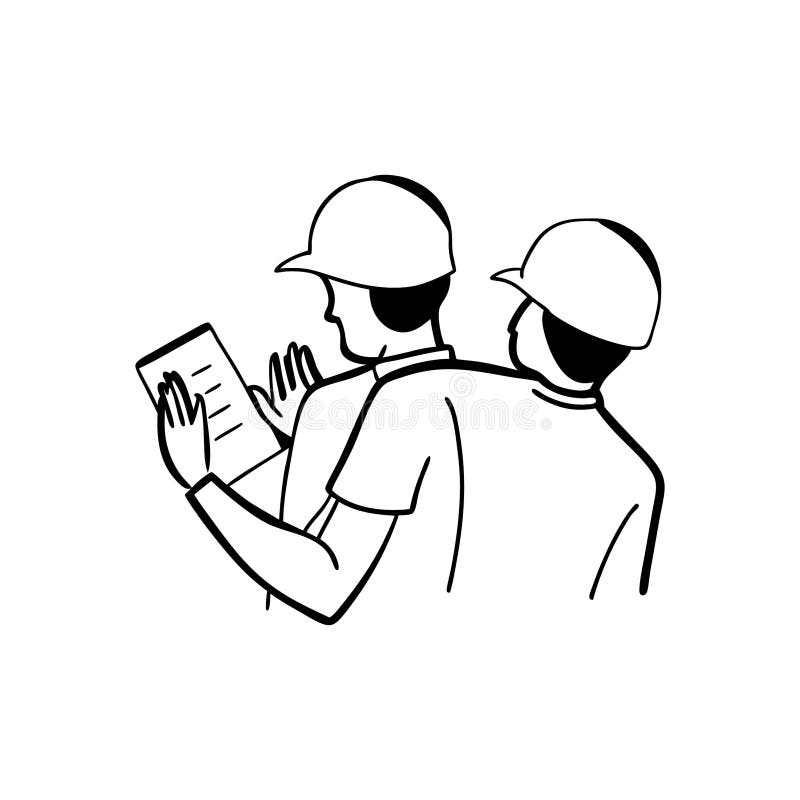 A One Line Art Image of a Construction Stock Vector - Illustration of ...