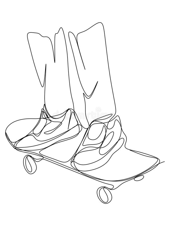 Skateboard Line Art Stock Illustrations – 3,993 Skateboard Line Art ...