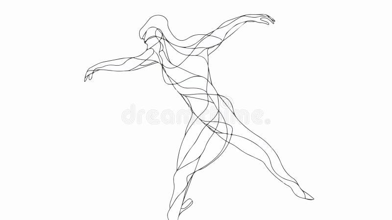 One-line Art Vector of a Man, Surreal Minimalist Illustration. Stock ...