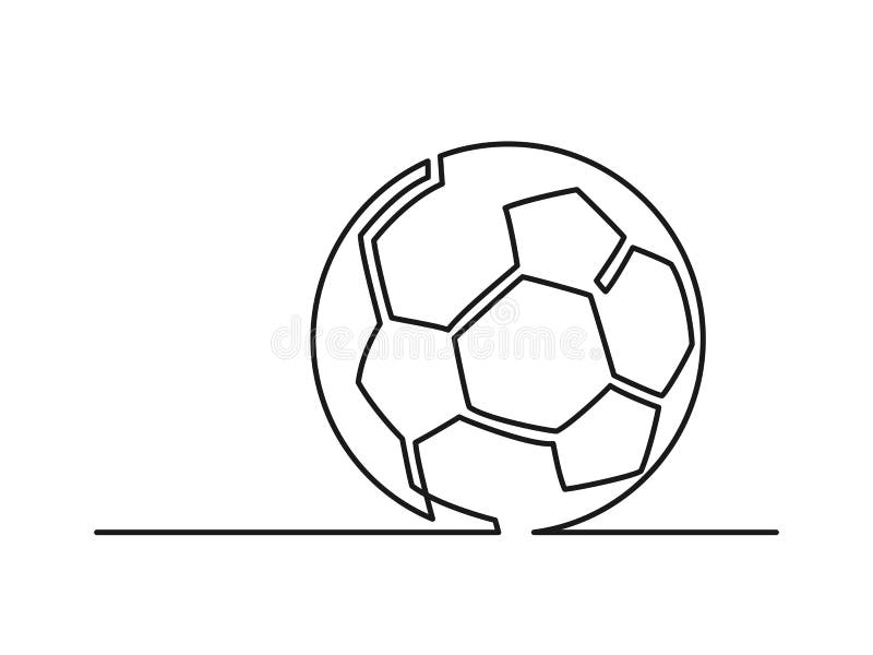 One line ball stock illustration. Illustration of single - 113090152