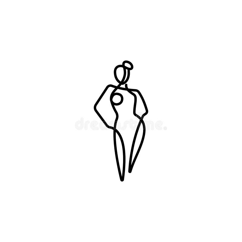 One Line, Body, Woman Icon. Element of Woman in Thin One Line Icon ...