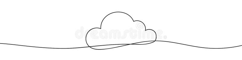 One Line Cloud Stock Illustrations – 1,888 One Line Cloud Stock ...