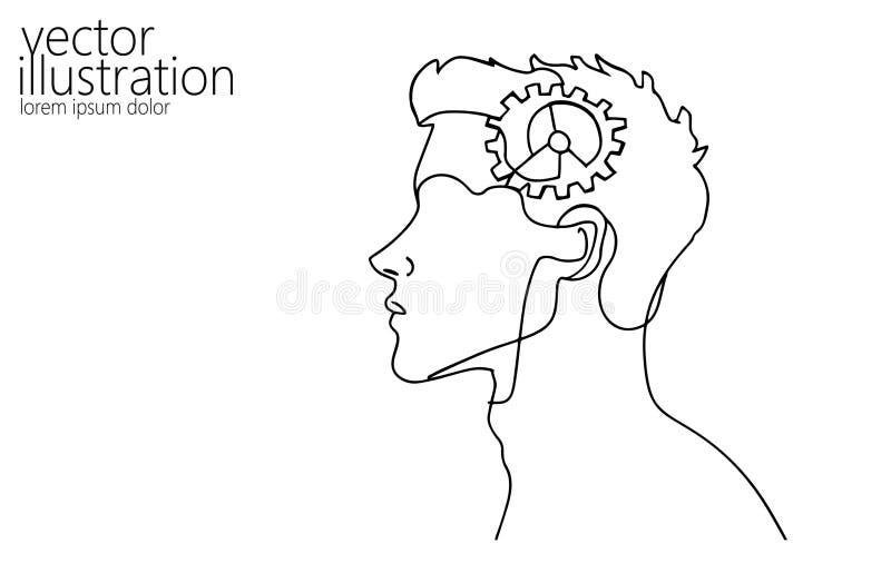 One Line Coaching Session Problem Solution Concept. Creative Idea ...