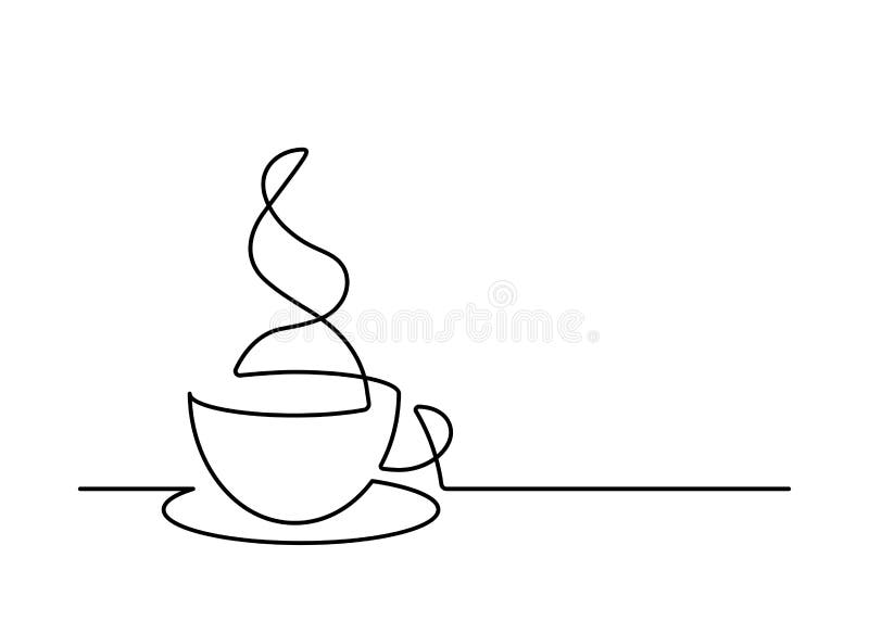One Line Coffee Drawing Stock Illustrations – 1,840 One Line Coffee ...