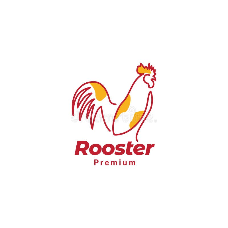 One Line Colorful Abstract Rooster Logo Symbol Icon Vector Graphic ... One Line Colorful Abstract Rooster Logo Symbol Icon Vector Graphic ...