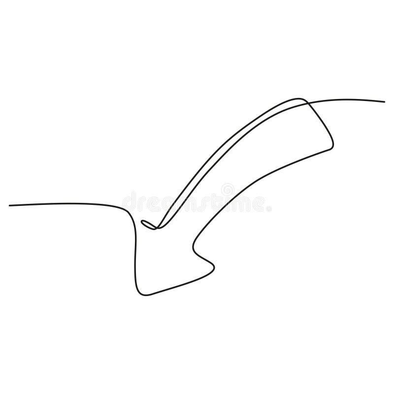 Down Arrow Continuous Line Drawing Stock Illustrations – 79 Down Arrow ...