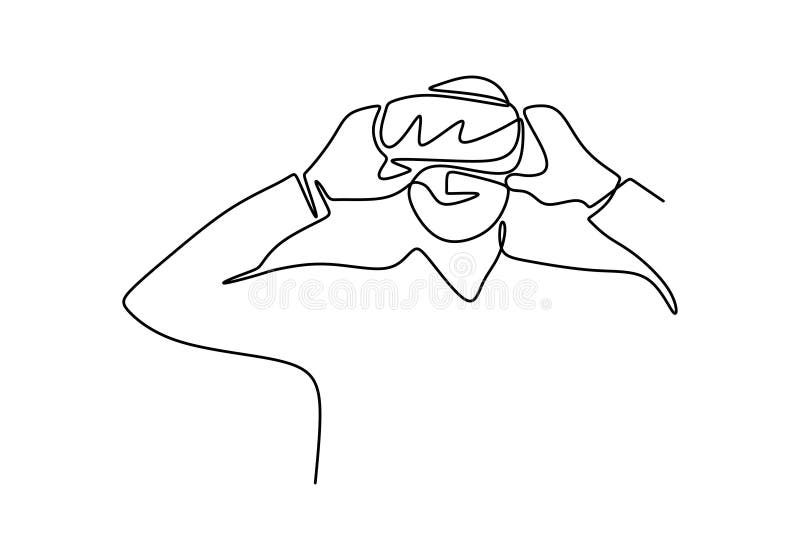 Vr One Line Drawing Stock Illustrations – 92 Vr One Line Drawing Stock ...