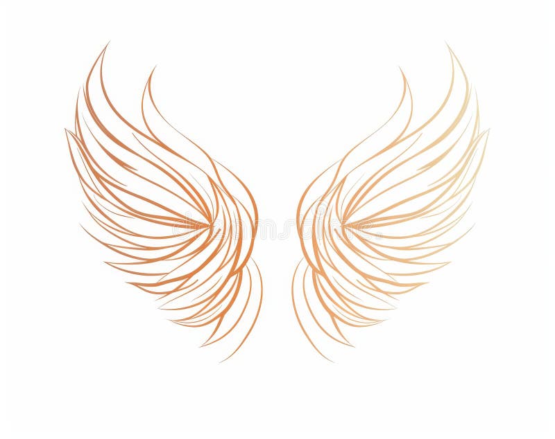 One Line Continuous Drawing of a Wing. Single Outline Modern Design of ...