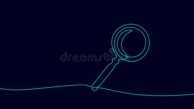 One Line Continuous Magnifier Symbol Concept. Internet Search Find in ...