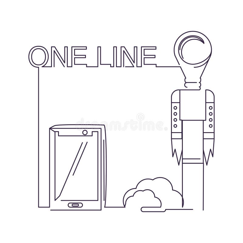 One line design stock vector. Illustration of smart - 111750898