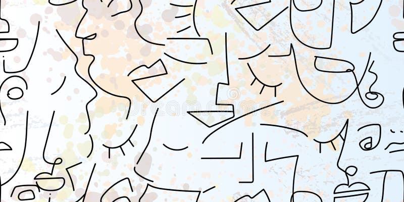 Line Art Modern Minimalist Woman Face Art Design Print Stock Vector ...