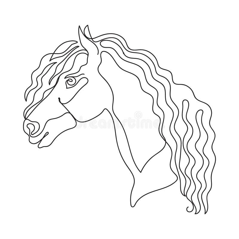 One Line Drawing Horse Stock Illustrations – 1,532 One Line Drawing ...