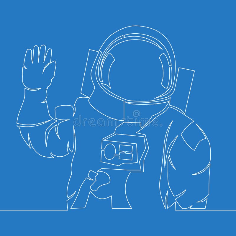One Line Astronaut Stock Illustrations – 568 One Line Astronaut Stock ...