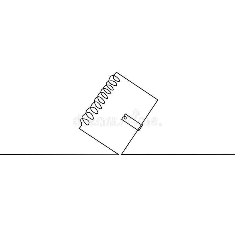 One line drawing of book stock vector. Illustration of design - 229546530