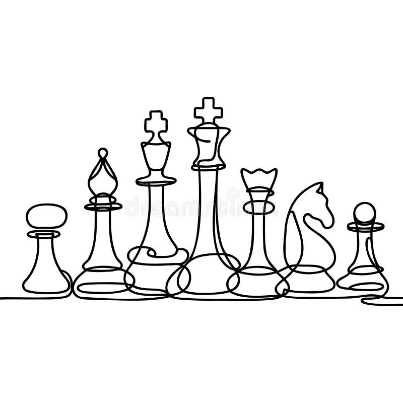 Chess Pieces Drawing Stock Illustrations – 1,045 Chess Pieces Drawing ...