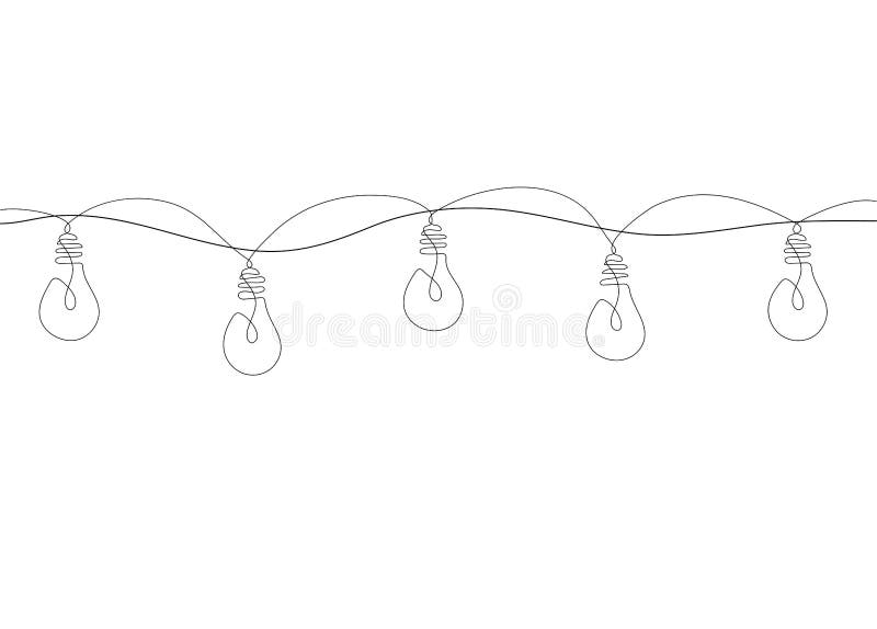 String Of Lights Drawing