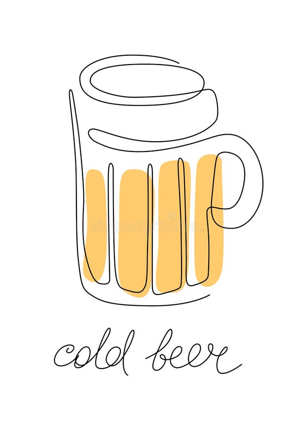 One Line Drawing Beer Stock Illustrations – 321 One Line Drawing Beer ...