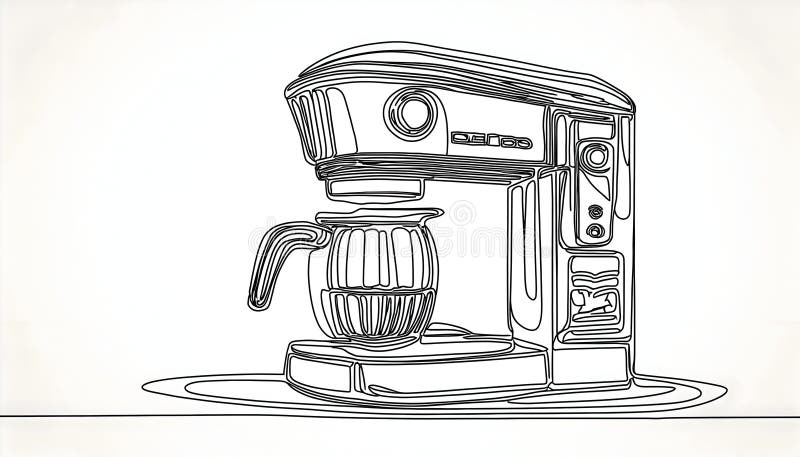 One Line Drawing and Continue for Colorful Piano Sketch Stock ...
