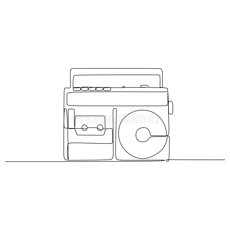 Vintage Radio Line Drawing Stock Illustrations – 954 Vintage Radio Line ...