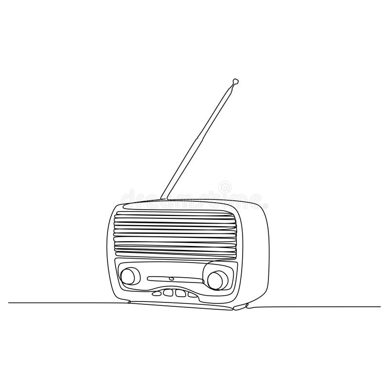 Vintage Radio Line Drawing Stock Illustrations – 954 Vintage Radio Line ...