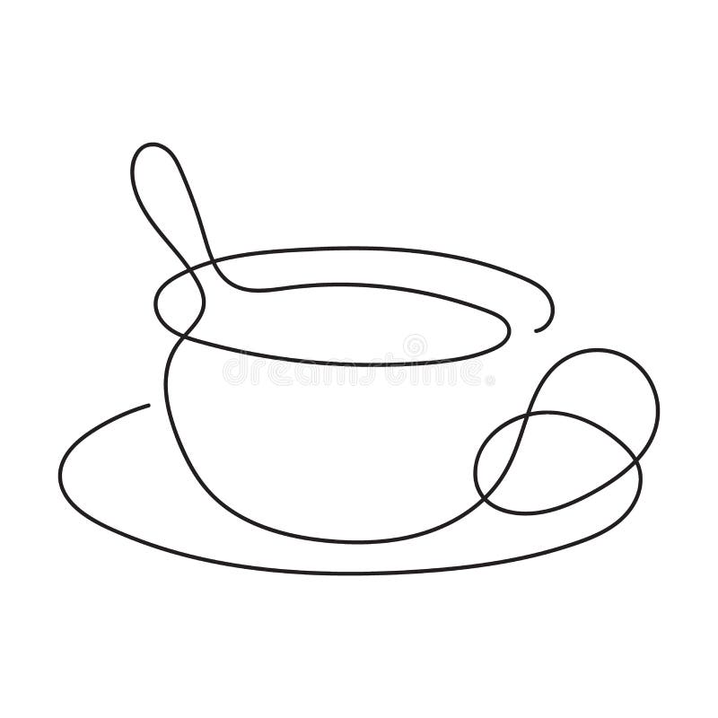 Continuous One Line Coffee Bean Drawing Stock Illustrations – 90 ...