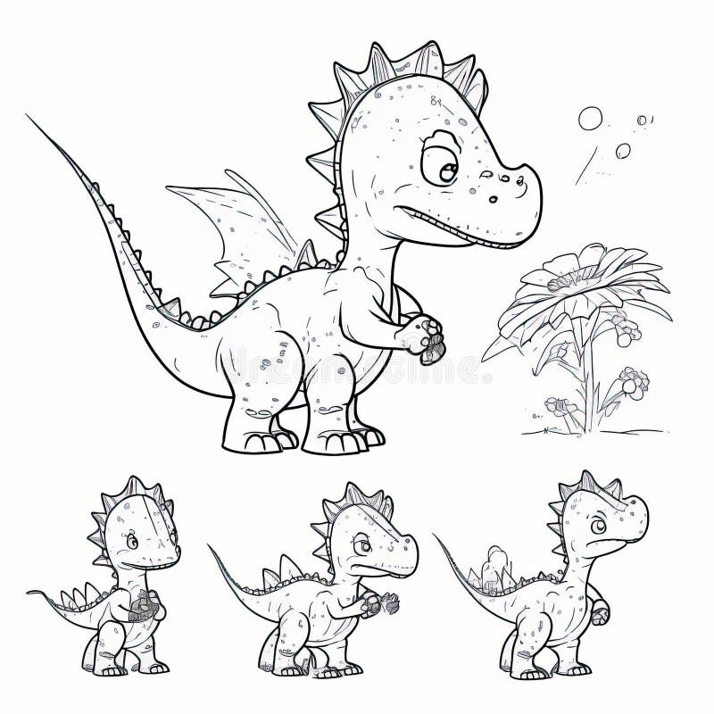 Dinosaur One Line Drawing Stock Illustrations – 204 Dinosaur One Line ...