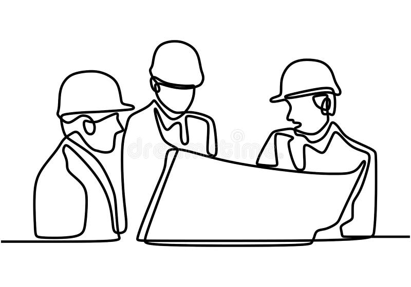 One Line Drawing Engineer Stock Illustrations – 892 One Line Drawing ...