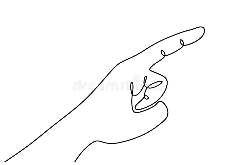 Hand Pointing Up Line Drawing Stock Illustrations – 776 Hand Pointing ...