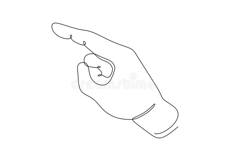 Finger Point Line Drawing Stock Illustrations – 2,296 Finger Point Line ...