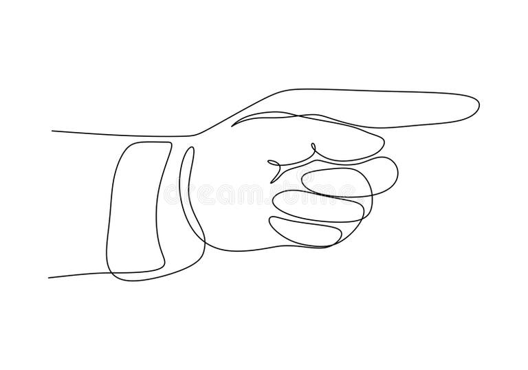 Finger Point Line Drawing Stock Illustrations – 2,296 Finger Point Line ...