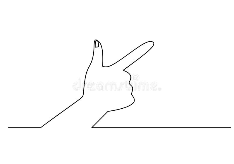Index Finger One Line Stock Illustrations – 964 Index Finger One Line ...