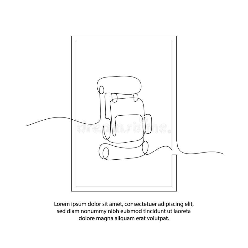 One Line Drawing of a Hiking Backpack Poster with a Beautiful Frame ...