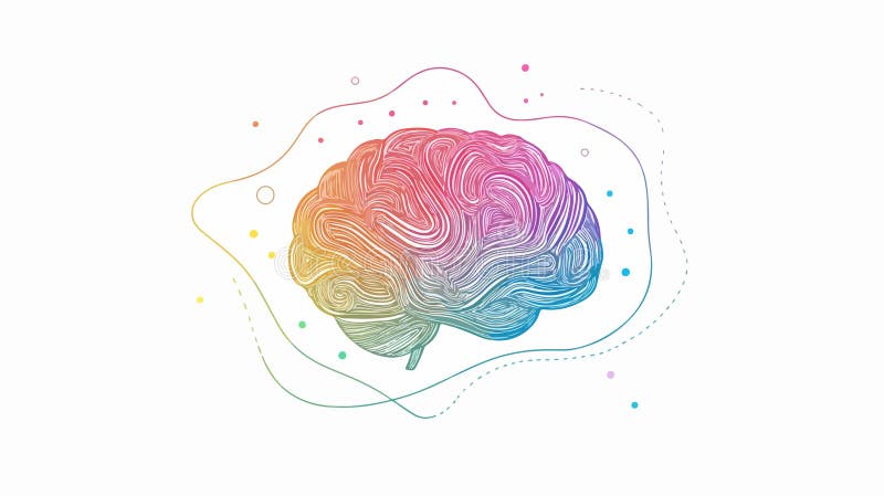 Continuous One Line Drawing of Human Brain Stock Vector - Illustration ...