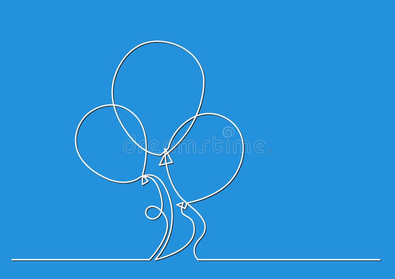 Balloon One Line Drawing Stock Illustrations – 618 Balloon One Line ...