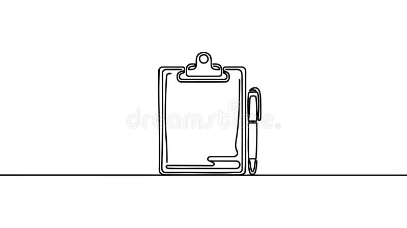 One Line Drawing Clipboard Stock Illustrations – 189 One Line Drawing ...