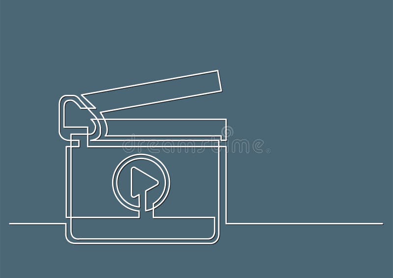 One Line Drawing Movie Stock Illustrations – 345 One Line Drawing Movie ...