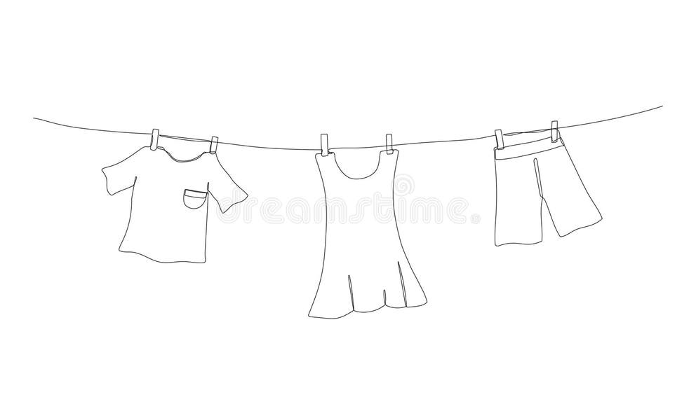 Hang Dry Line Art Stock Illustrations – 1,095 Hang Dry Line Art Stock ...