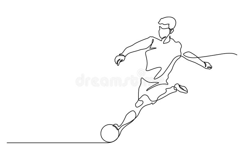 One Line Drawing Football Stock Illustrations – 1,085 One Line Drawing ...
