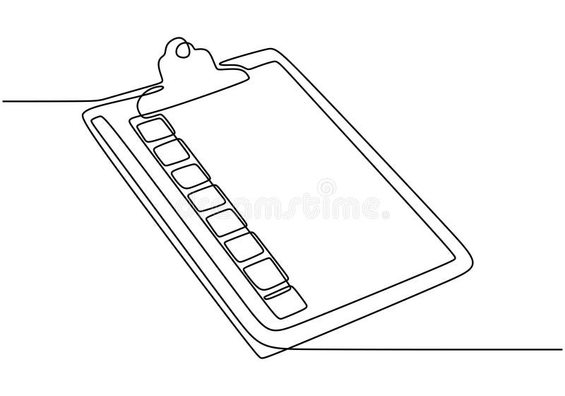 One Line Drawing of a Notebook, Illustrating the Tools of Learning and ...