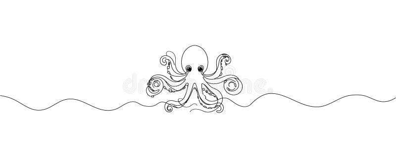 Octopus Line Drawing Stock Illustrations – 4,248 Octopus Line Drawing ...