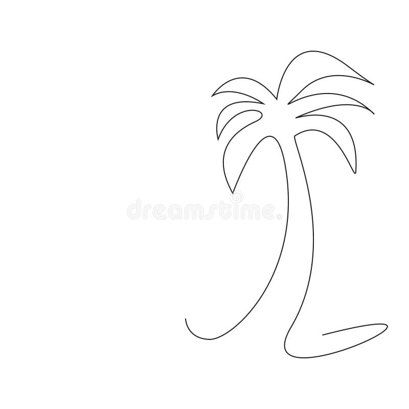 One Line Drawing Tree Palm Stock Illustrations – 731 One Line Drawing ...