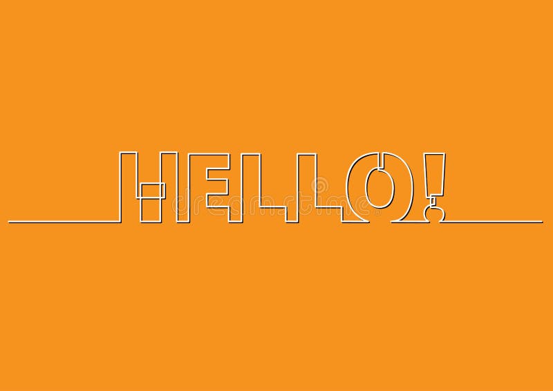 One Line Drawing Welcome Stock Illustrations – 188 One Line Drawing ...