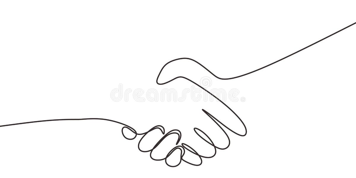 Drawing Two Hands Shaking Stock Illustrations – 1,359 Drawing Two Hands ...