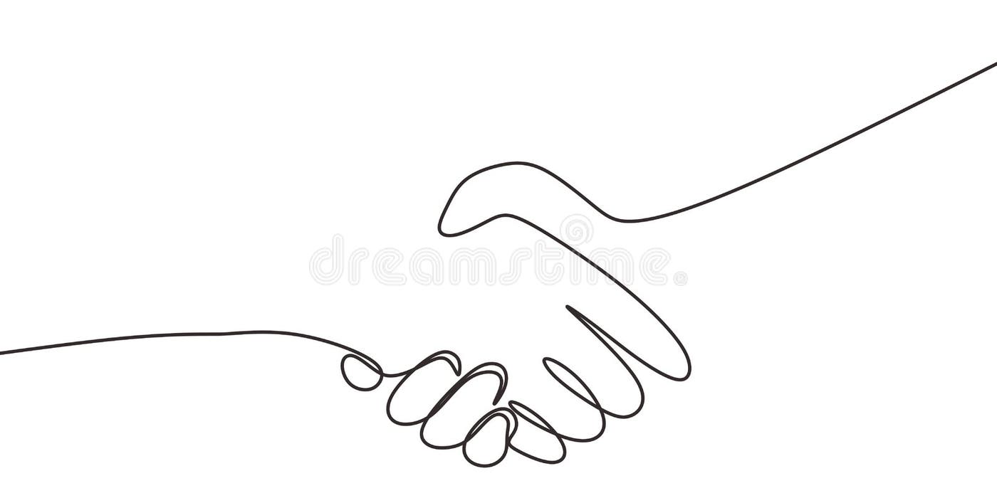 Handshake One Line Drawing Stock Illustrations – 604 Handshake One Line ...
