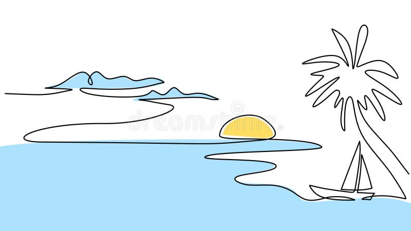 Ocean View Line Drawing Stock Illustrations – 2,275 Ocean View Line ...