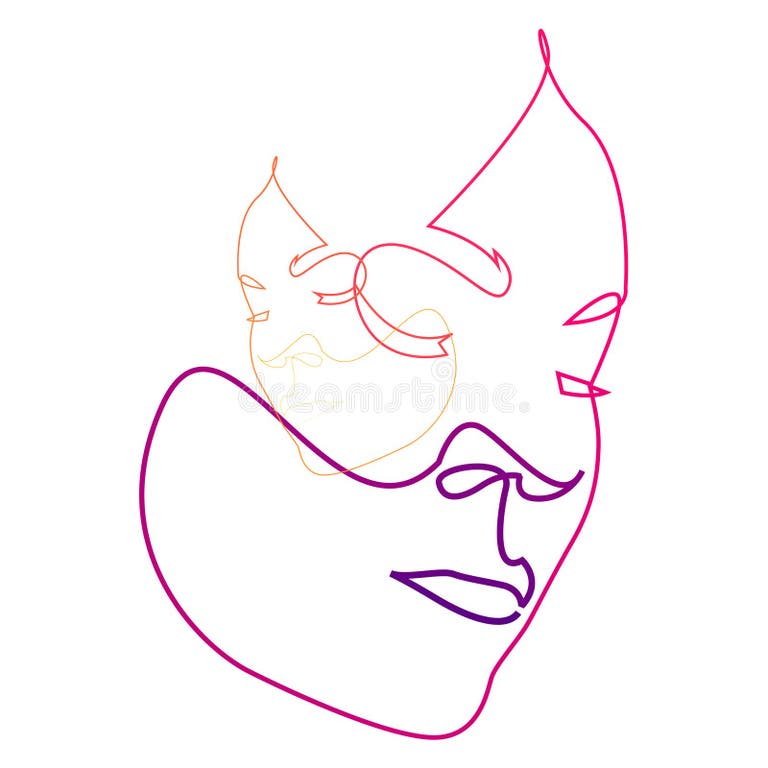 Two Faces Line Art Stock Illustrations – 449 Two Faces Line Art Stock ...