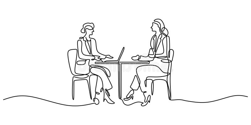 Continuous Drawing Interview Stock Illustrations – 269 Continuous ...